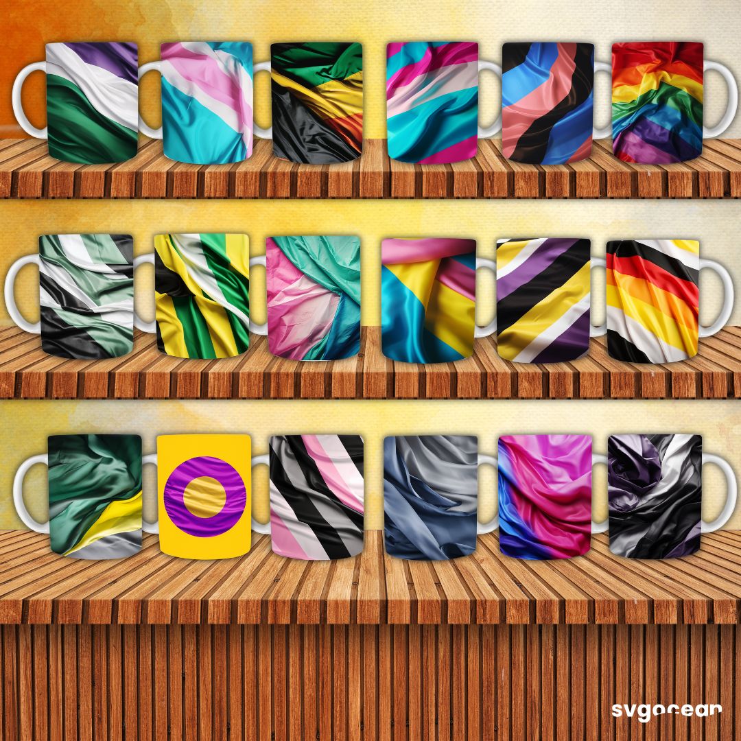 Queer Flags Mug Bundle | 11 oz | Sublimation - Svg Ocean — svgocean