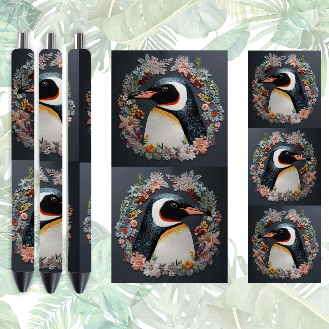 Embroidery Penguin Pen Wrap Sublimation - Svg Ocean — svgocean
