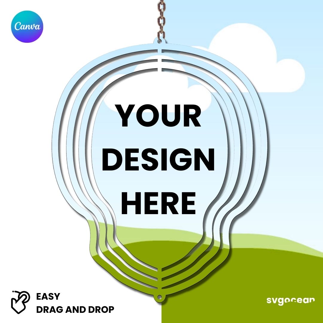 Skull Wind Spinner Canva Mockup - Svg Ocean — svgocean