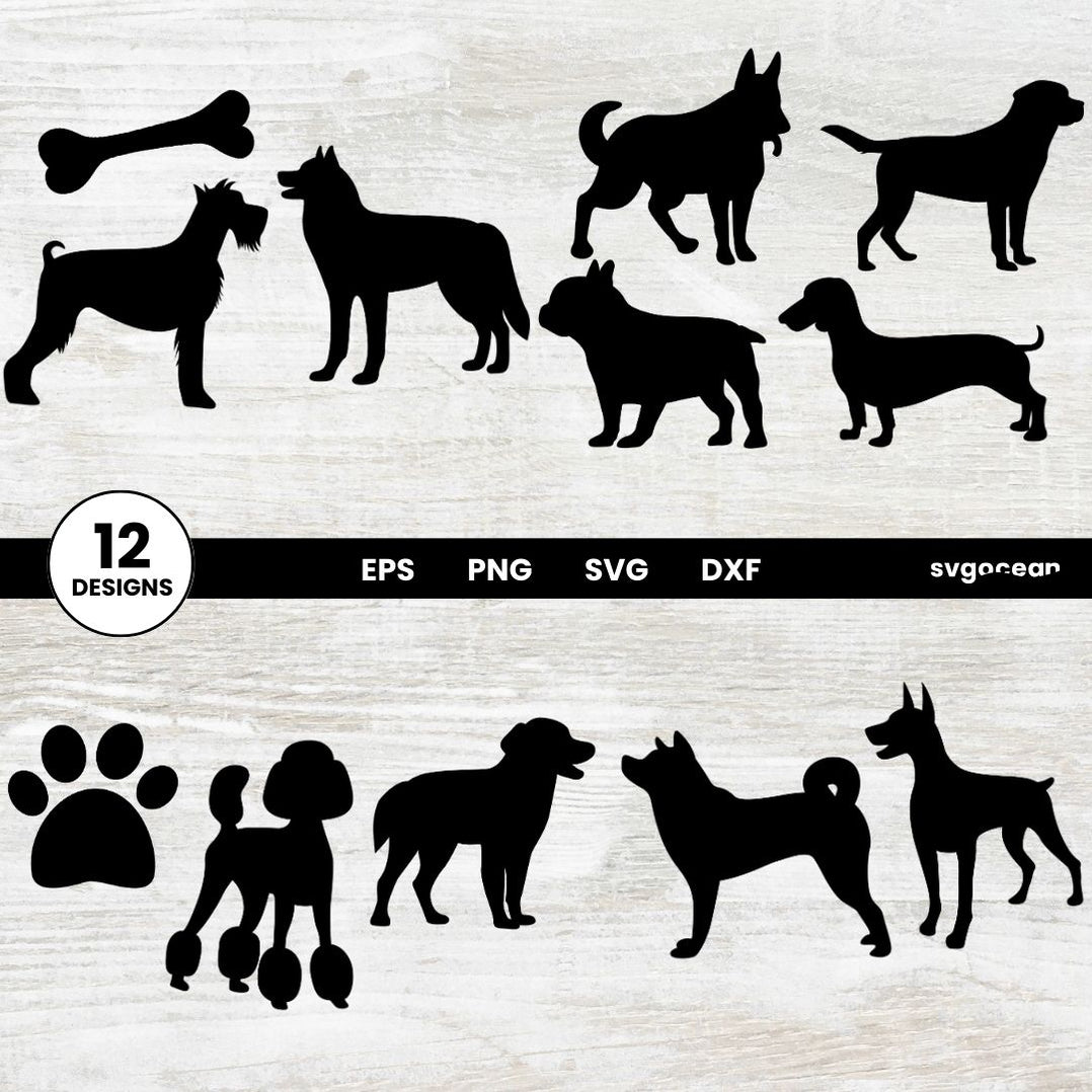 Dog SVG Bundle vector for instant download - Svg Ocean — svgocean