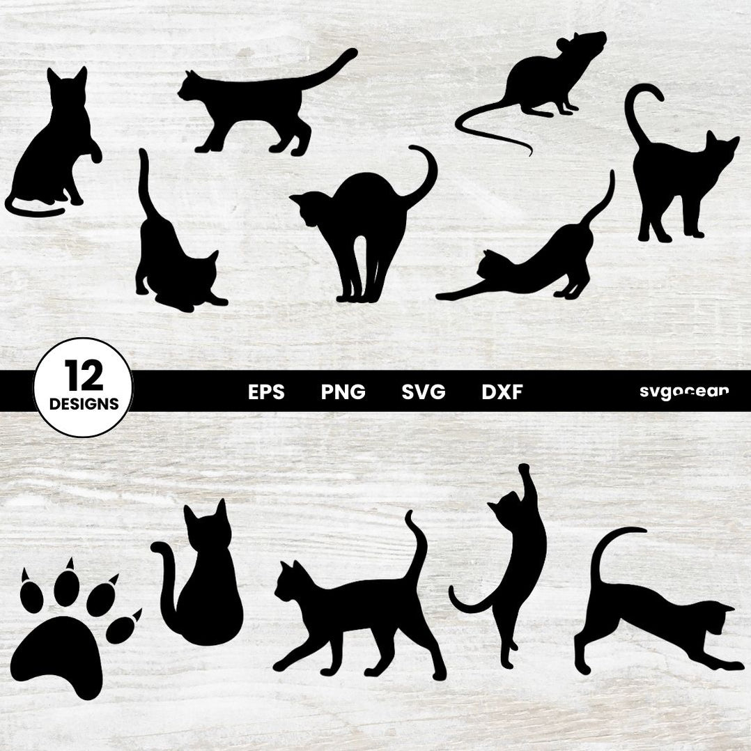 Cat SVG Bundle vector for instant download - Svg Ocean — svgocean