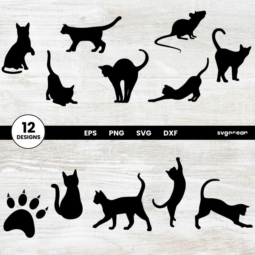 Cat SVG Bundle vector for instant download - Svg Ocean — svgocean