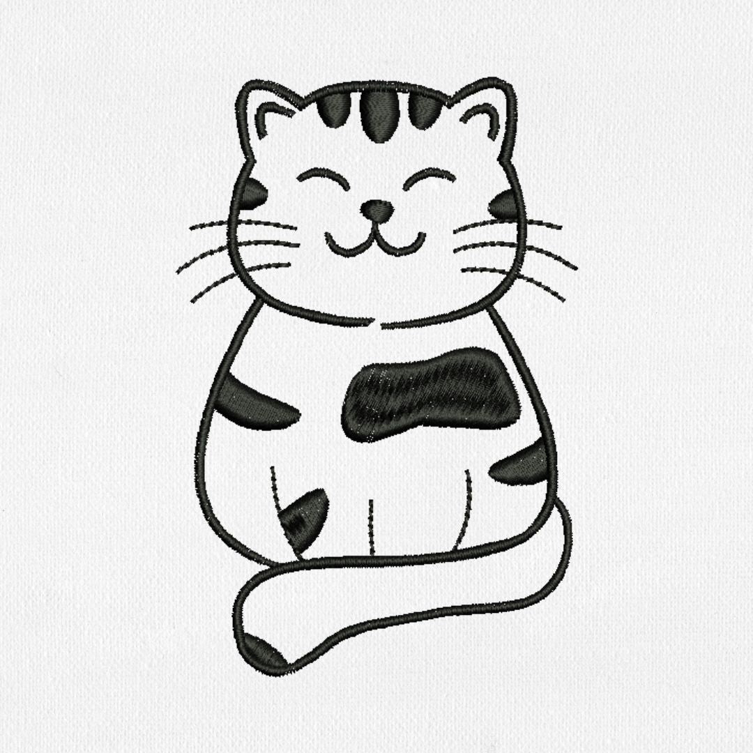 Cute Cat for Machine Embroidery - Svg Ocean — svgocean