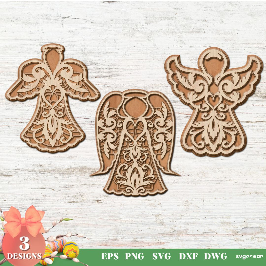 3D Angels Laser Cut Files - Svg Ocean — svgocean