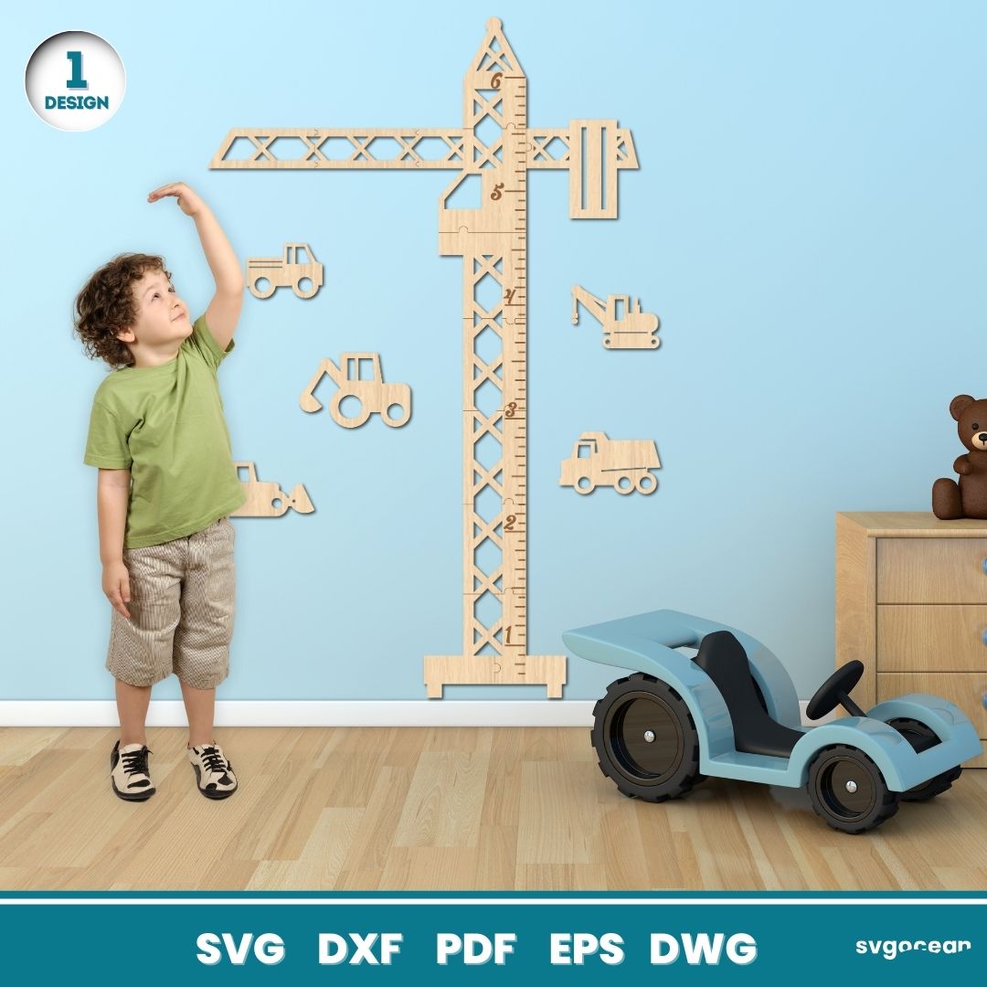 Crane Growth Chart Laser Cut - Svg Ocean — svgocean