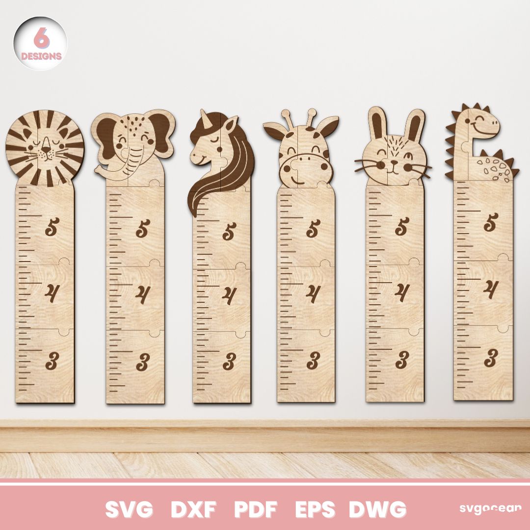 Animals Growth Chart Rulers - Svg Ocean — svgocean