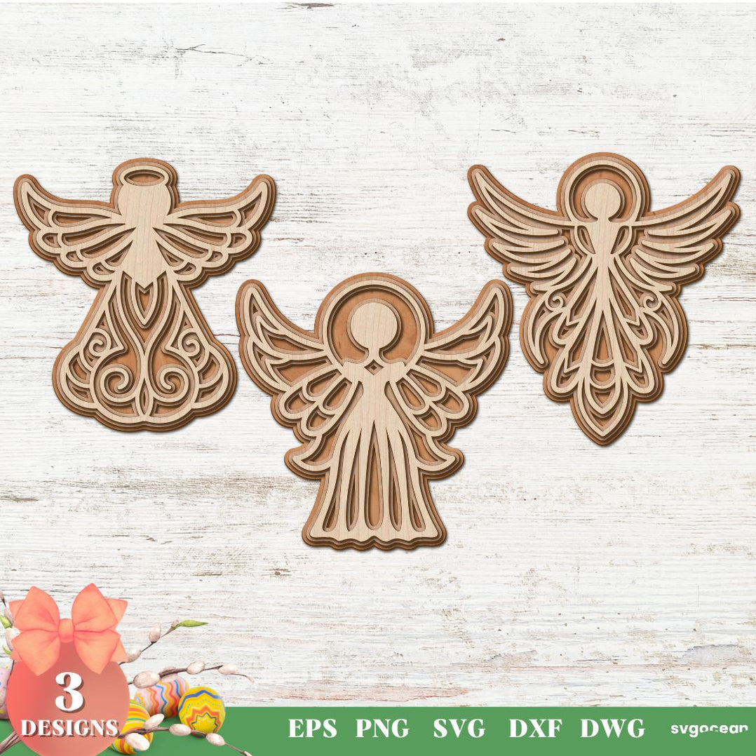 Christmas Angels Laser Cut Files - Svg Ocean — svgocean