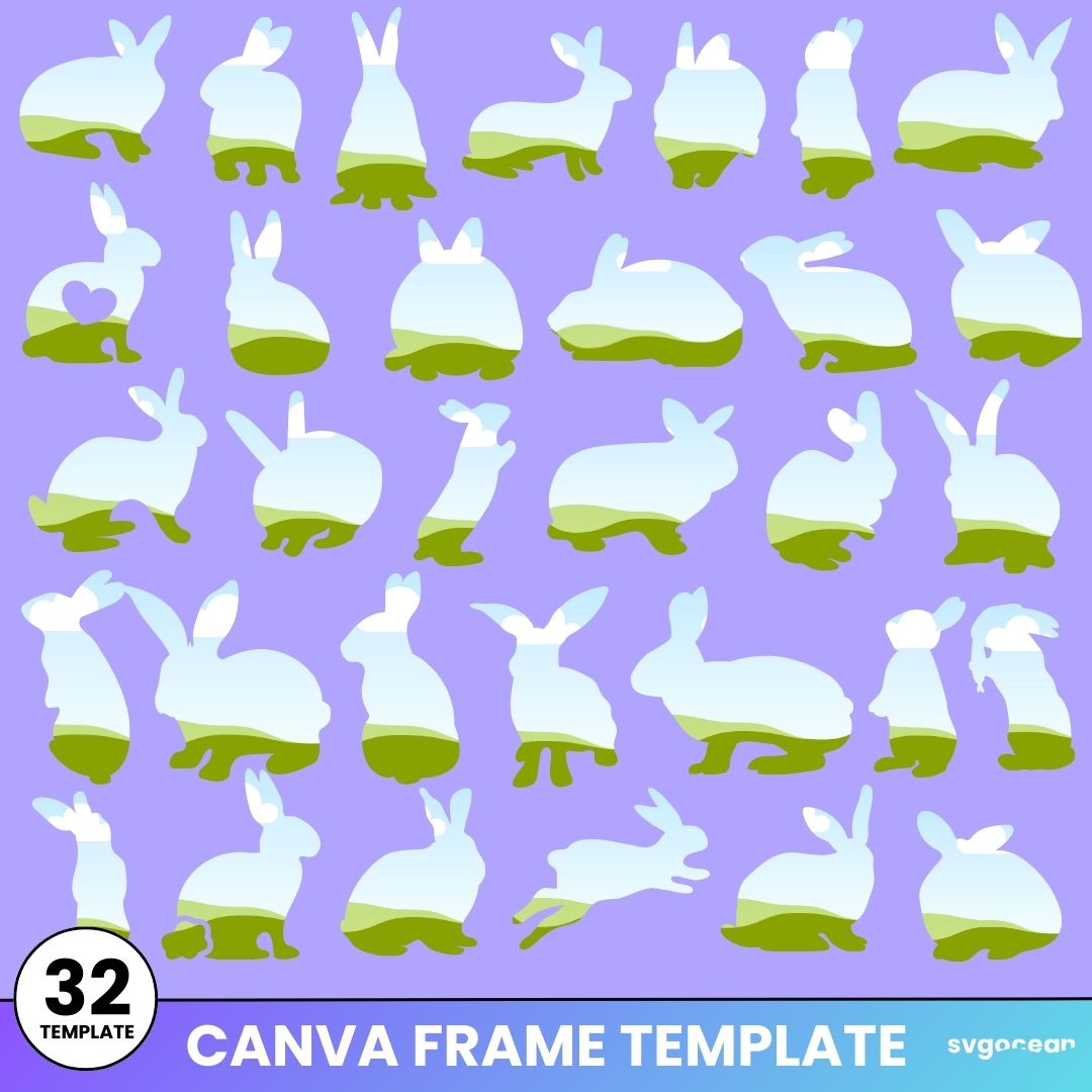 Easter Bunny Canva Frames Bundle - Svg Ocean — svgocean