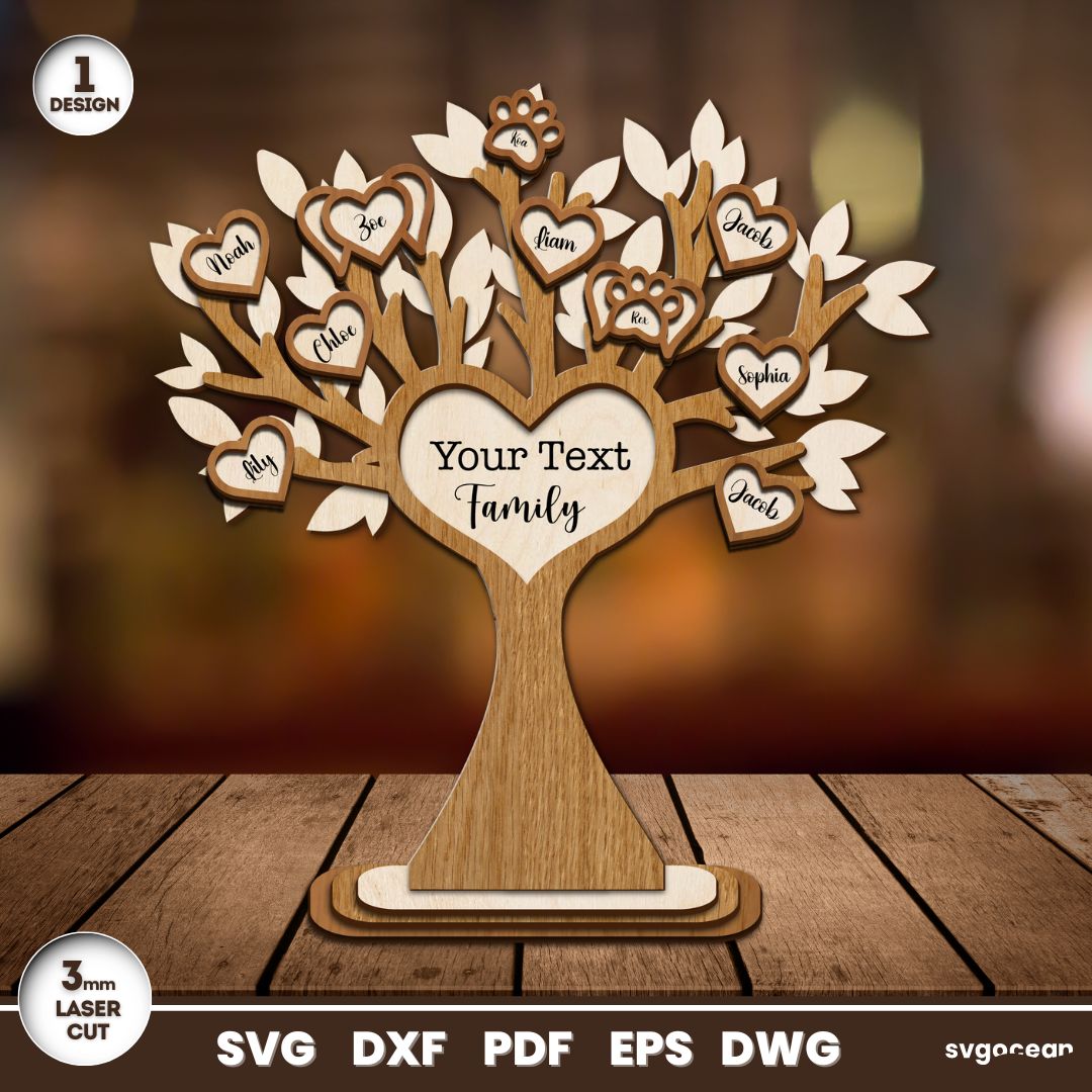 Laser Cut Tree Template Plama Cut Tree Design – Makerbhawan