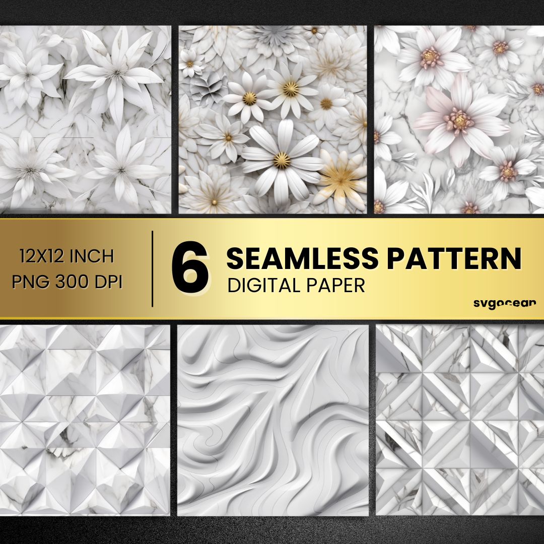 Marble Digital Paper Bundle vector for instant download - Svg Ocean ...