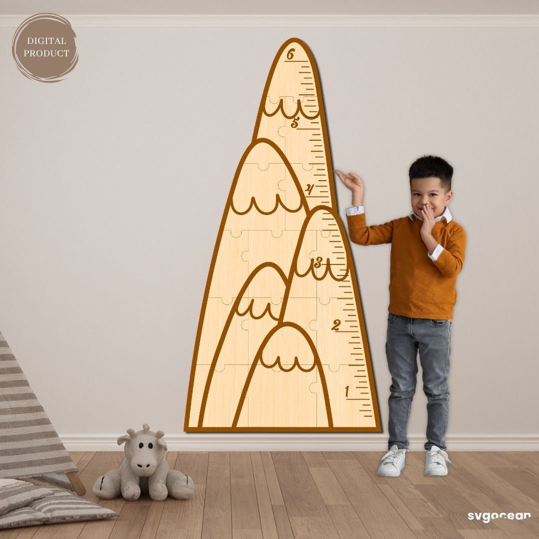 Mountains Growth Chart Laser Cut - Svg Ocean — svgocean