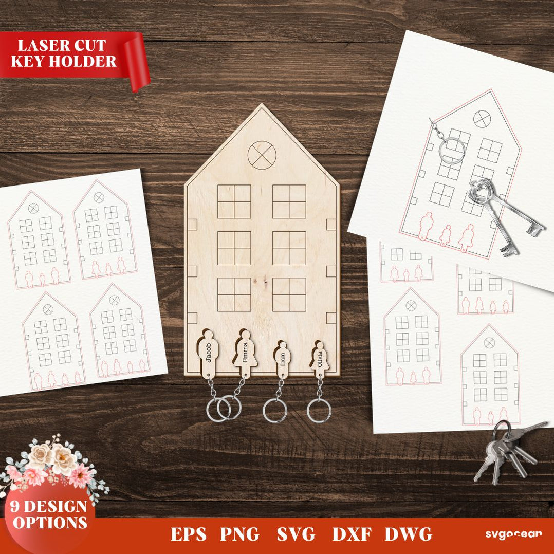 Home Key Holders Laser Cut Files - Svg Ocean — svgocean
