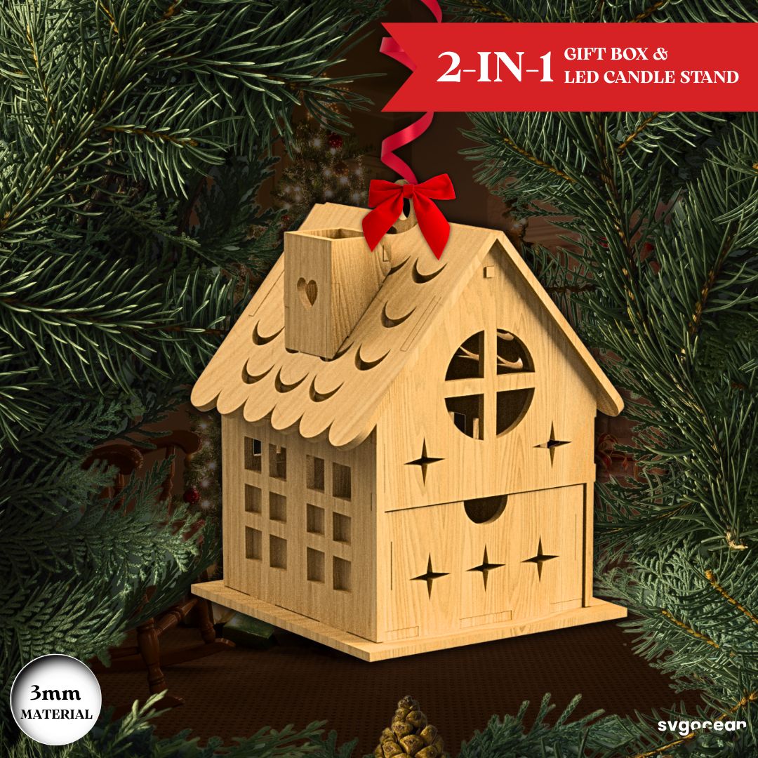 Christmas House Gift Box SVG - Svg Ocean — svgocean