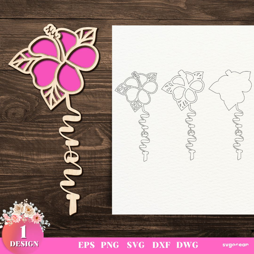 Hibiscus Laser Cut Files - Svg Ocean — svgocean