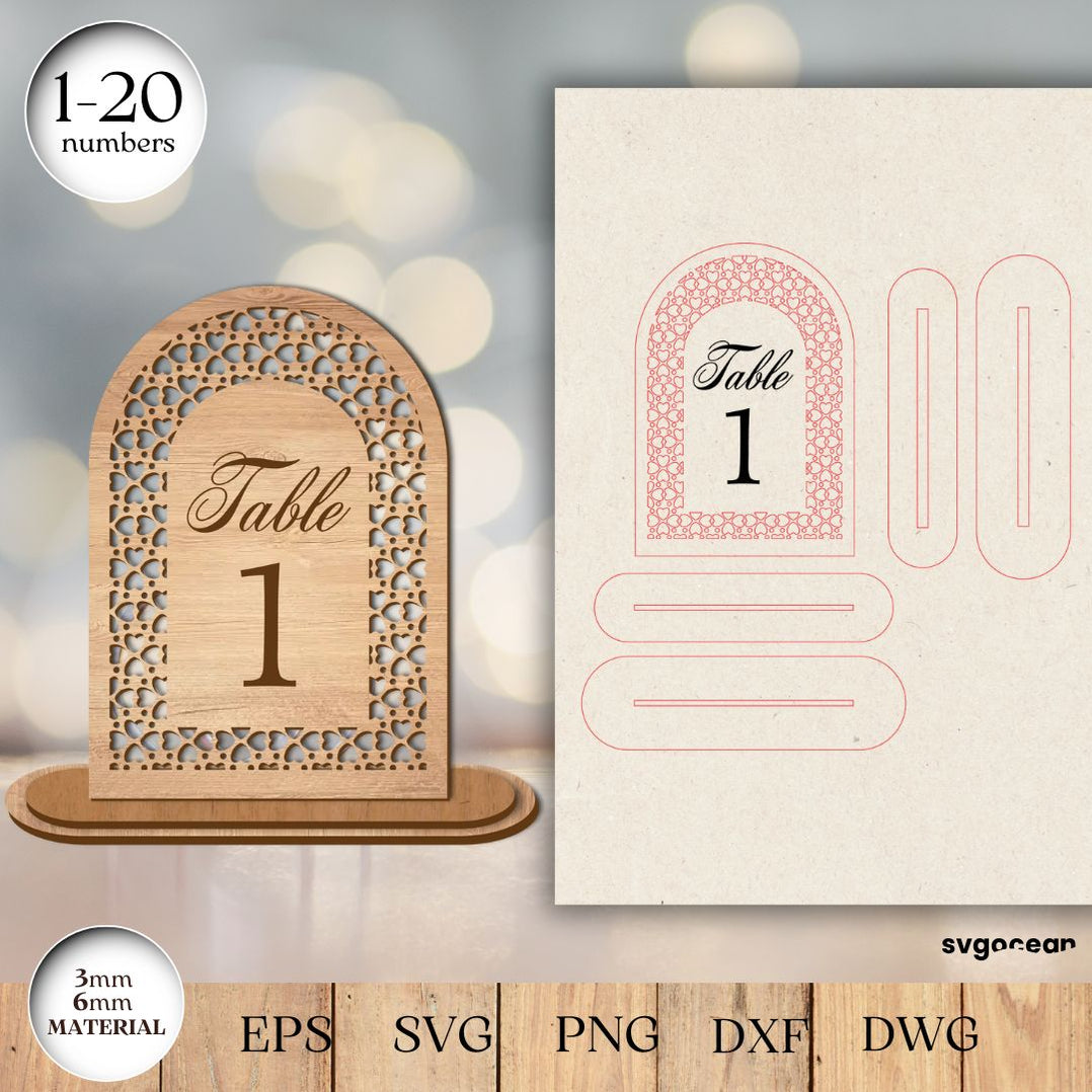 Rattan Arch Table Numbers SVG - Svg Ocean — svgocean