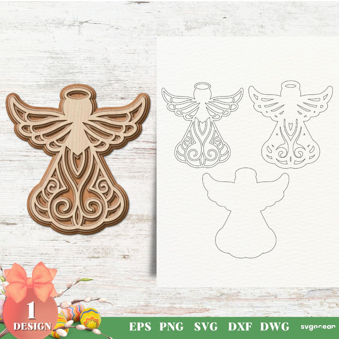 Christmas Angels Laser Cut Files - Svg Ocean — svgocean