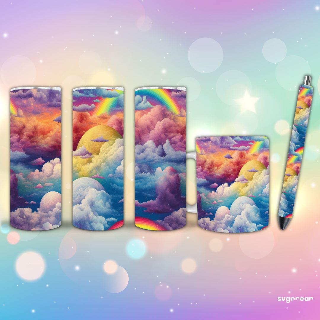 Rainbow Sublimation Bundle vector for instant download - Svg Ocean ...