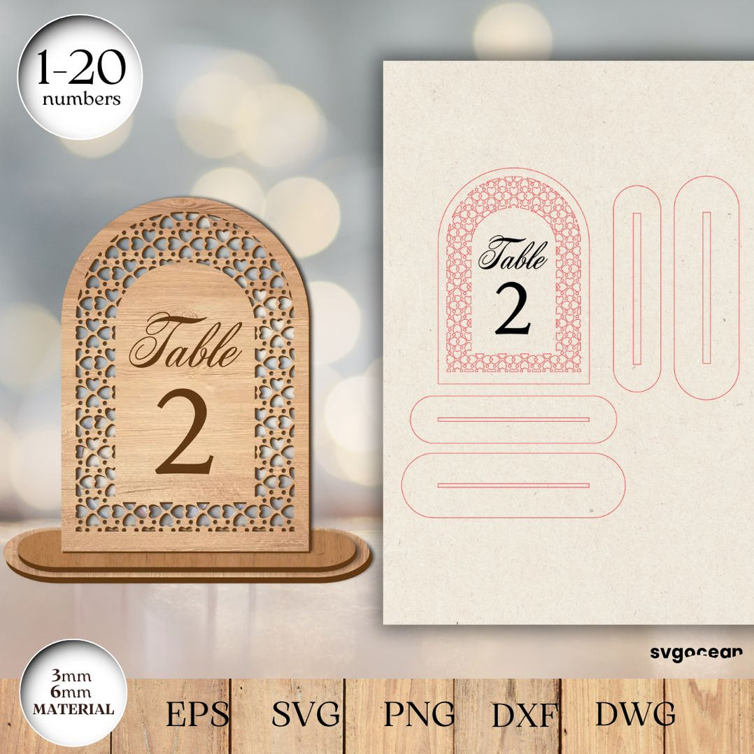 Rattan Arch Table Numbers SVG - Svg Ocean — svgocean