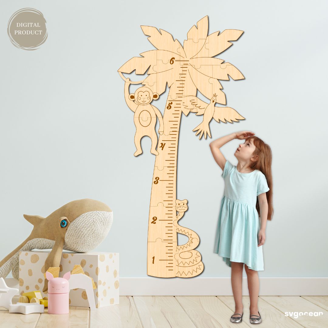 Palm Tree Growth Chart Laser Cut - Svg Ocean — svgocean