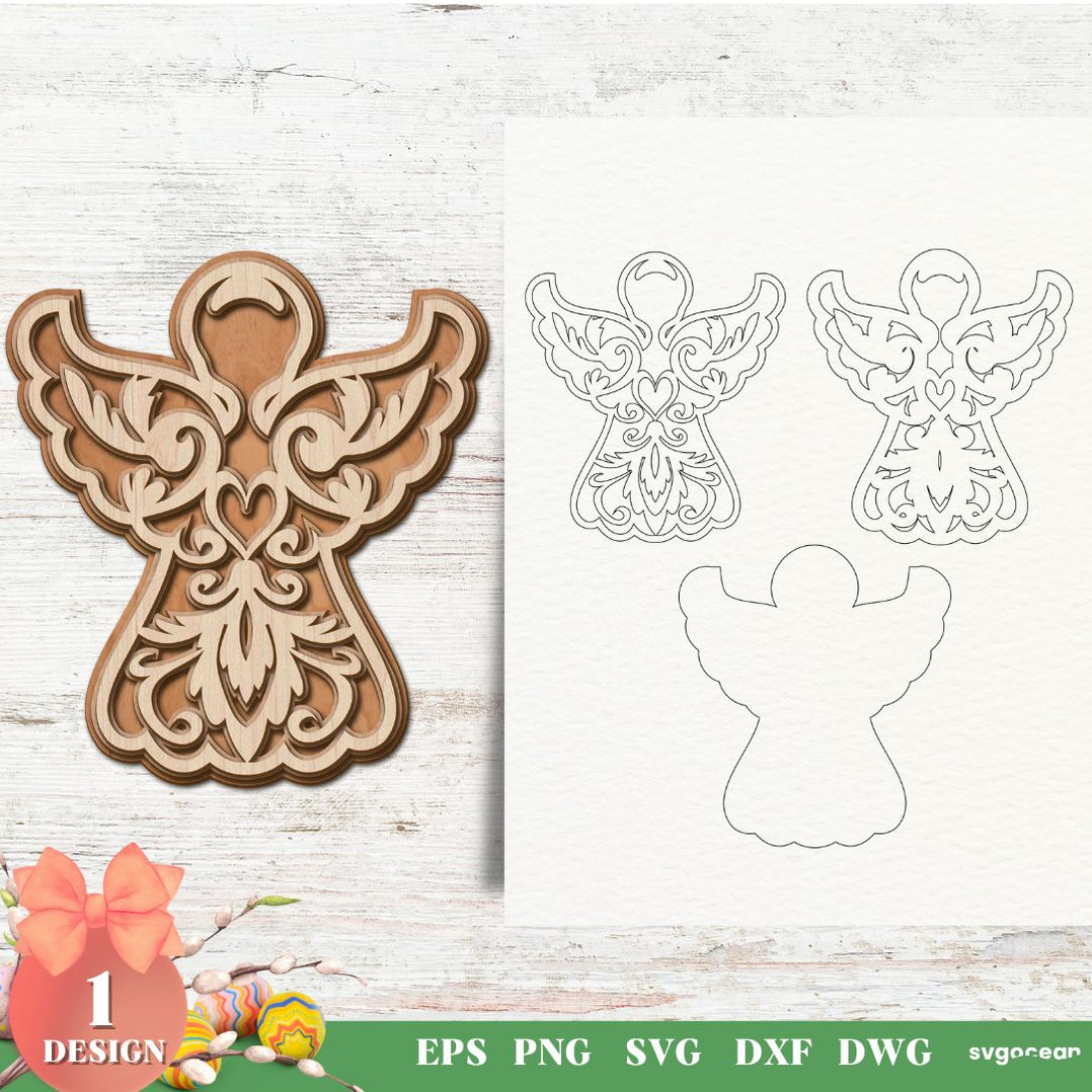 3D Angels Laser Cut Files - Svg Ocean — svgocean
