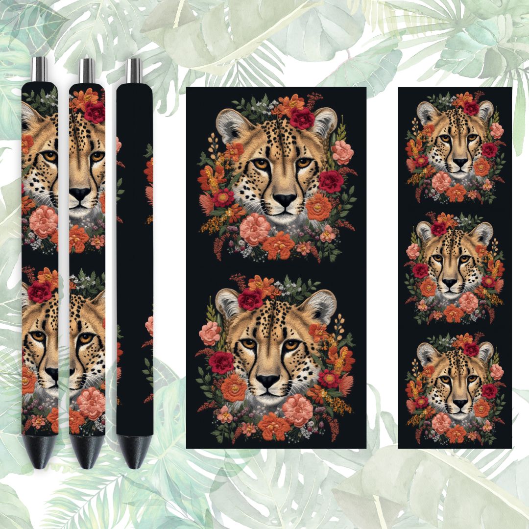 Embroidery Cheetah Pen Wrap Sublimation - Svg Ocean — svgocean