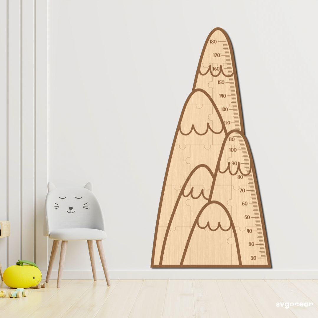 Mountains Growth Chart Laser Cut - Svg Ocean — svgocean