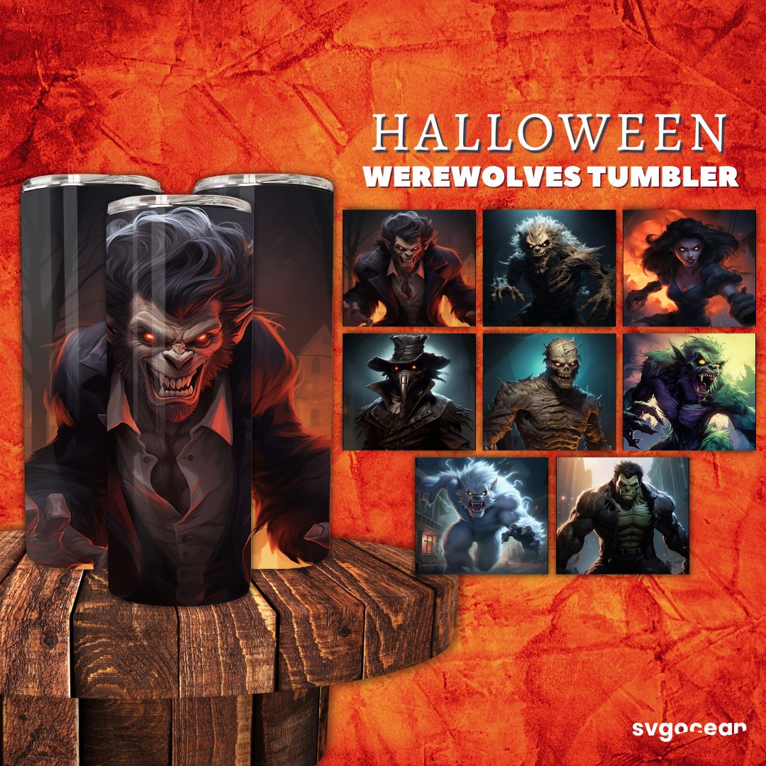 Werewolves Tumbler Wrap Bundle | 20 Oz | Sublimation - Svg Ocean — svgocean