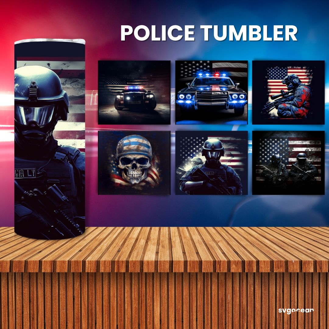 Police Tumbler Sublimation Bundle - Svg Ocean — svgocean