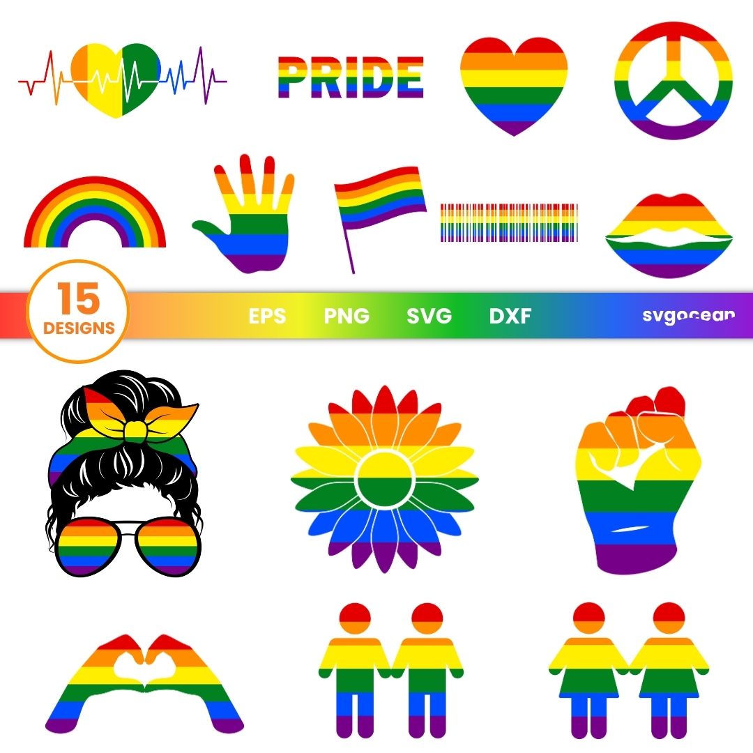 Pride SVG Bundle vector for instant download - Svg Ocean — svgocean