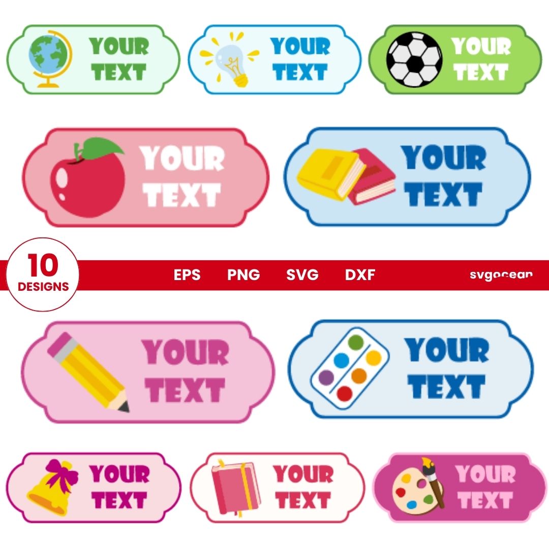 School Labels SVG Bundle | Frame Svg - SVG Ocean — svgocean