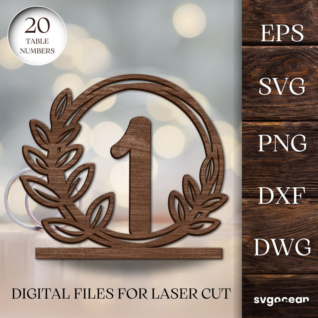 Floral Wedding Table Numbers SVG - Svg Ocean — svgocean