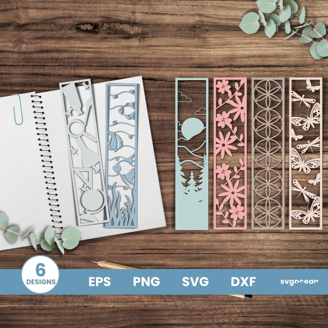 Nature Bookmark SVG Bundle vector for instant download - Svg Ocean ...