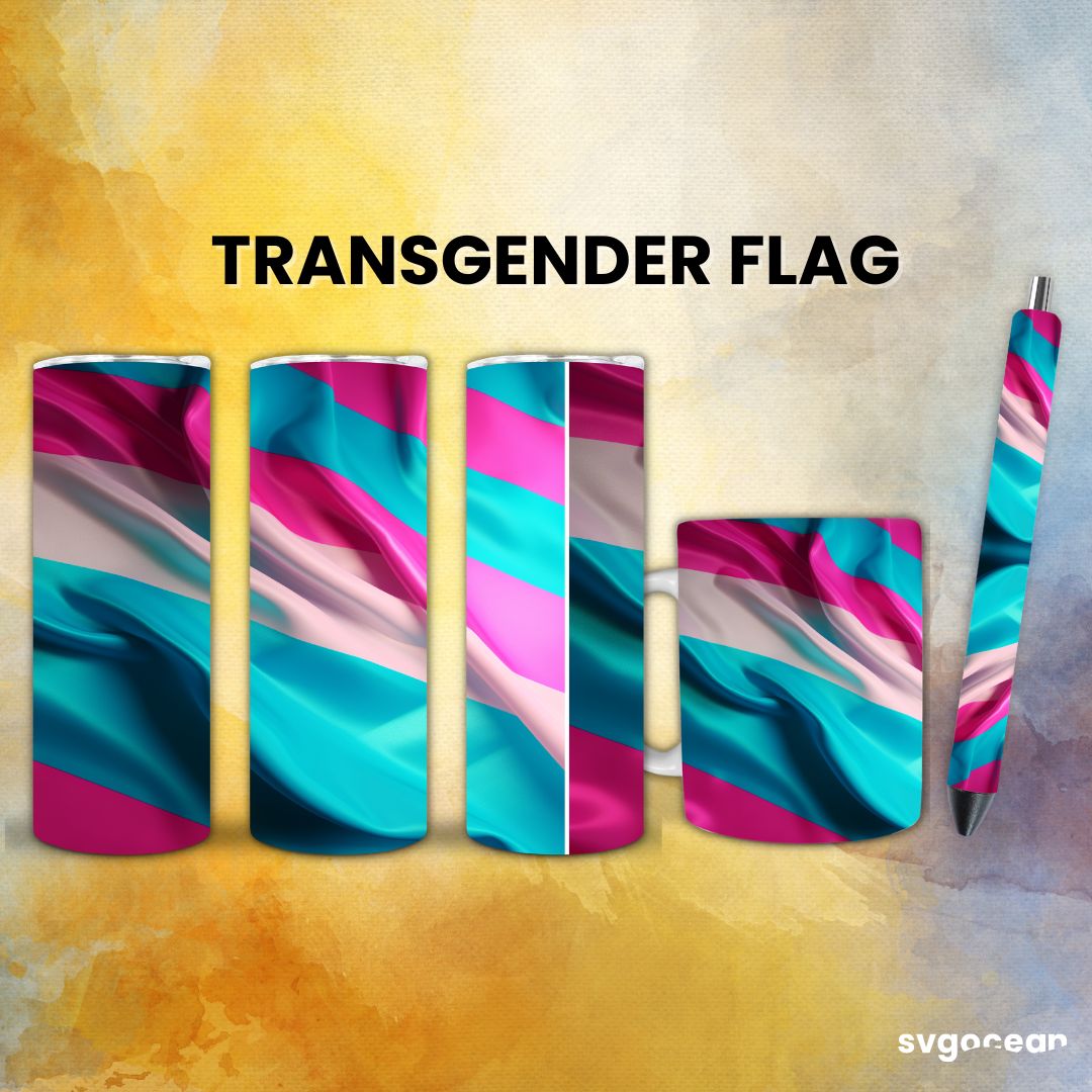 LGBTQ+ Transgender Flag Bundle | Tumbler | Mug | Pen - Svg Ocean — svgocean