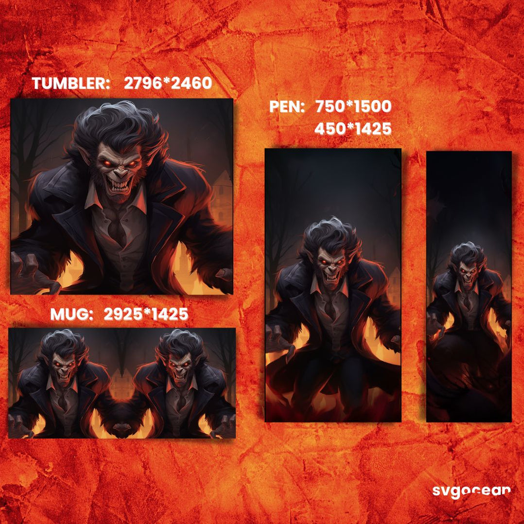 Vampire-werewolf Wrap Bundle | Tumbler | Mug | Pen - Svg Ocean — svgocean