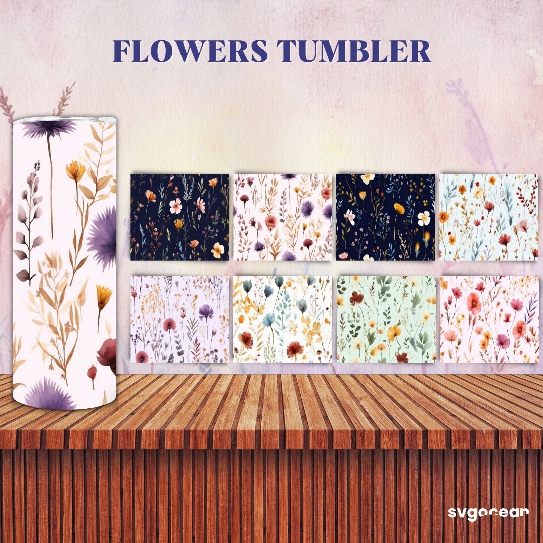 Floral Tumbler Wraps Bundle | 20 Oz | Sublimation - Svg Ocean — svgocean