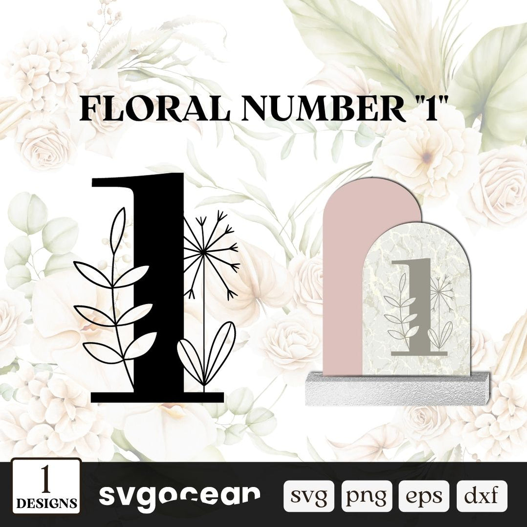 Floral Numbers SVG Bundle vector for instant download - Svg Ocean ...