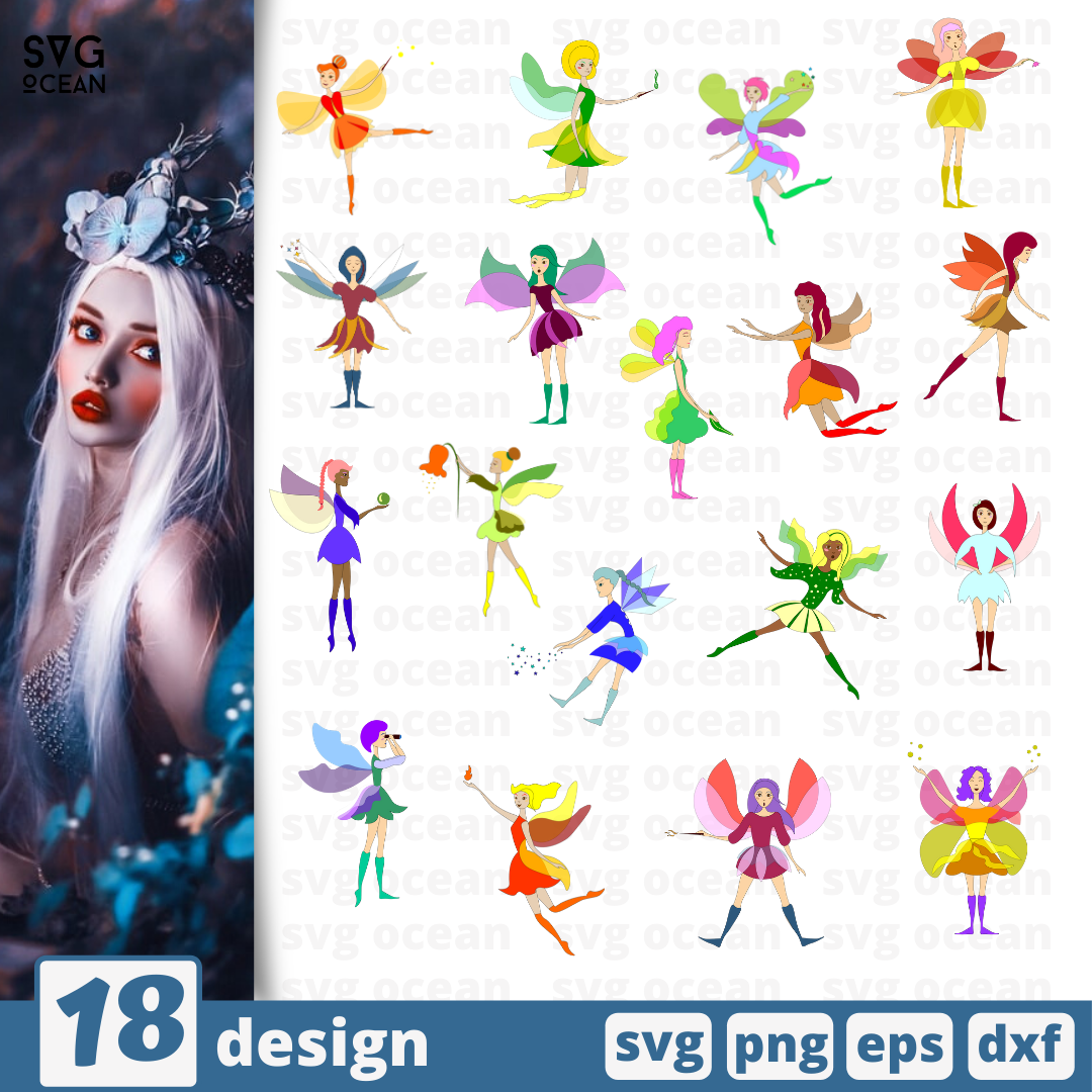 Fairy SVG bundle vector for instant download - Svg Ocean — svgocean