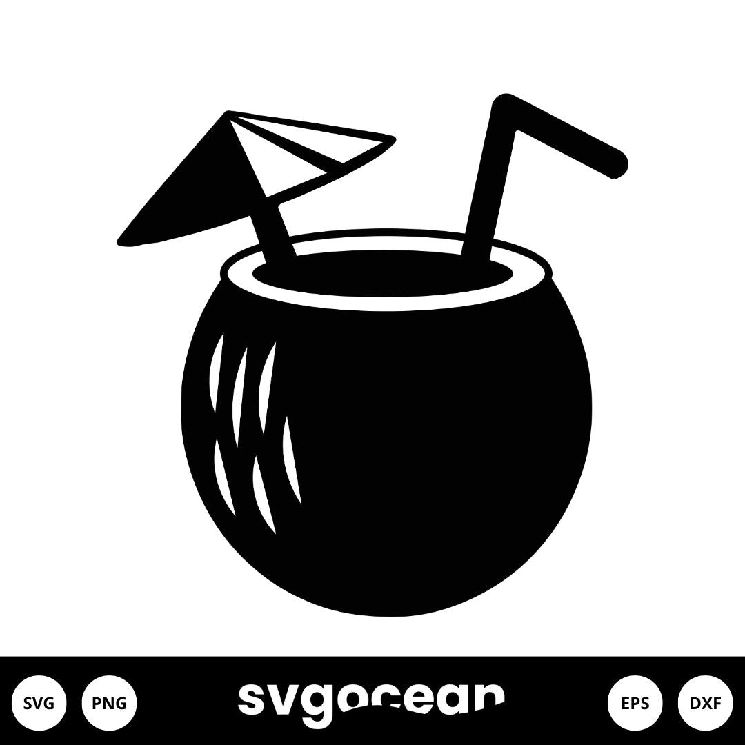 Coconut Svg vector for instant download - Svg Ocean — svgocean