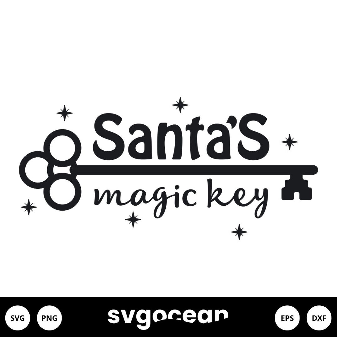 Santas Magic Key Svg vector for instant download - Svg Ocean — svgocean