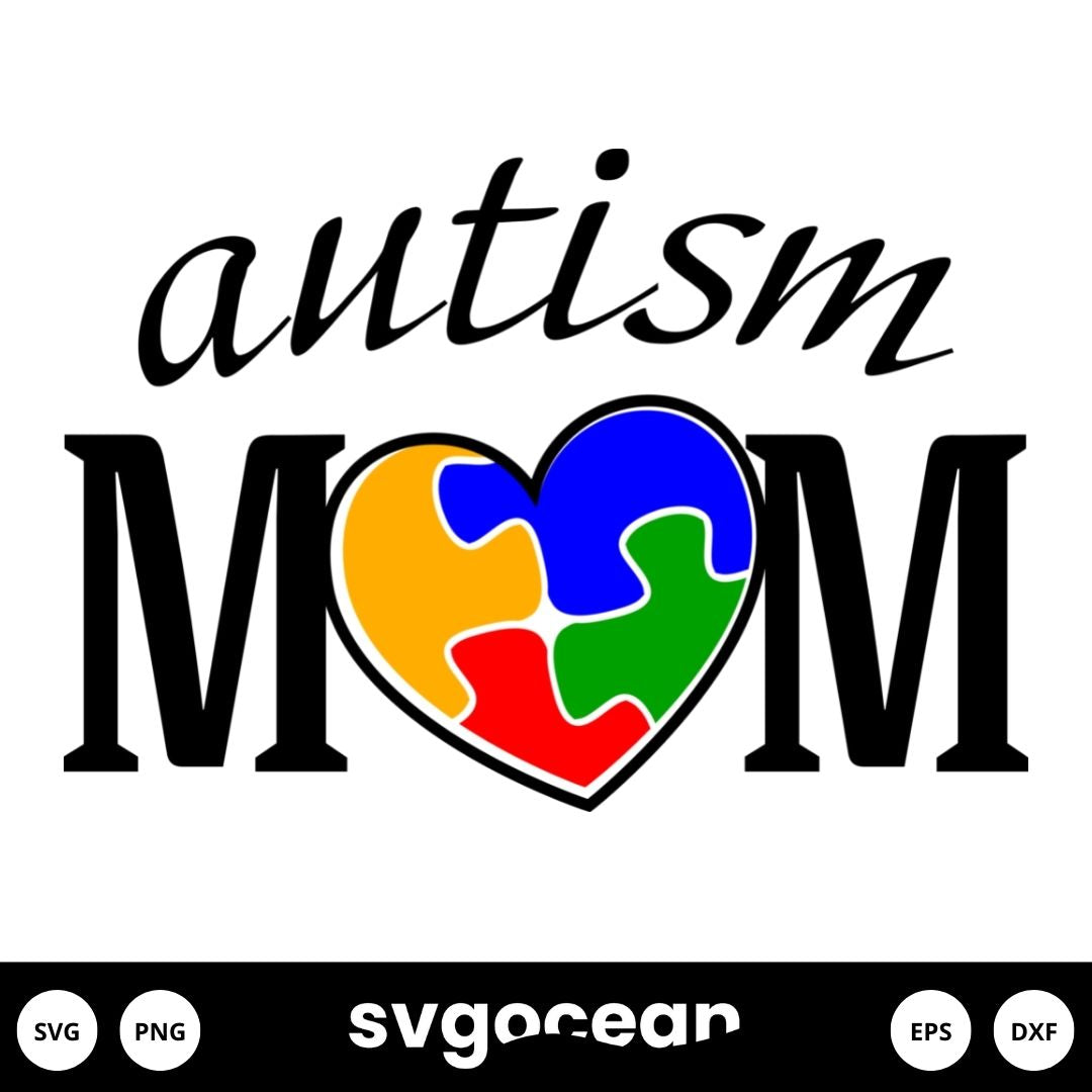 Autism Mom SVG vector for instant download - Svg Ocean — svgocean