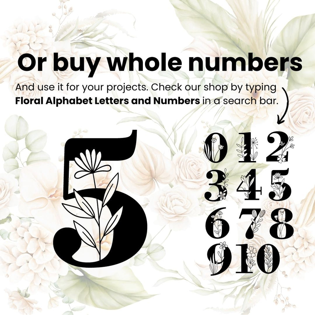 Wedding Number 5 SVG vector for instant download - Svg Ocean — svgocean