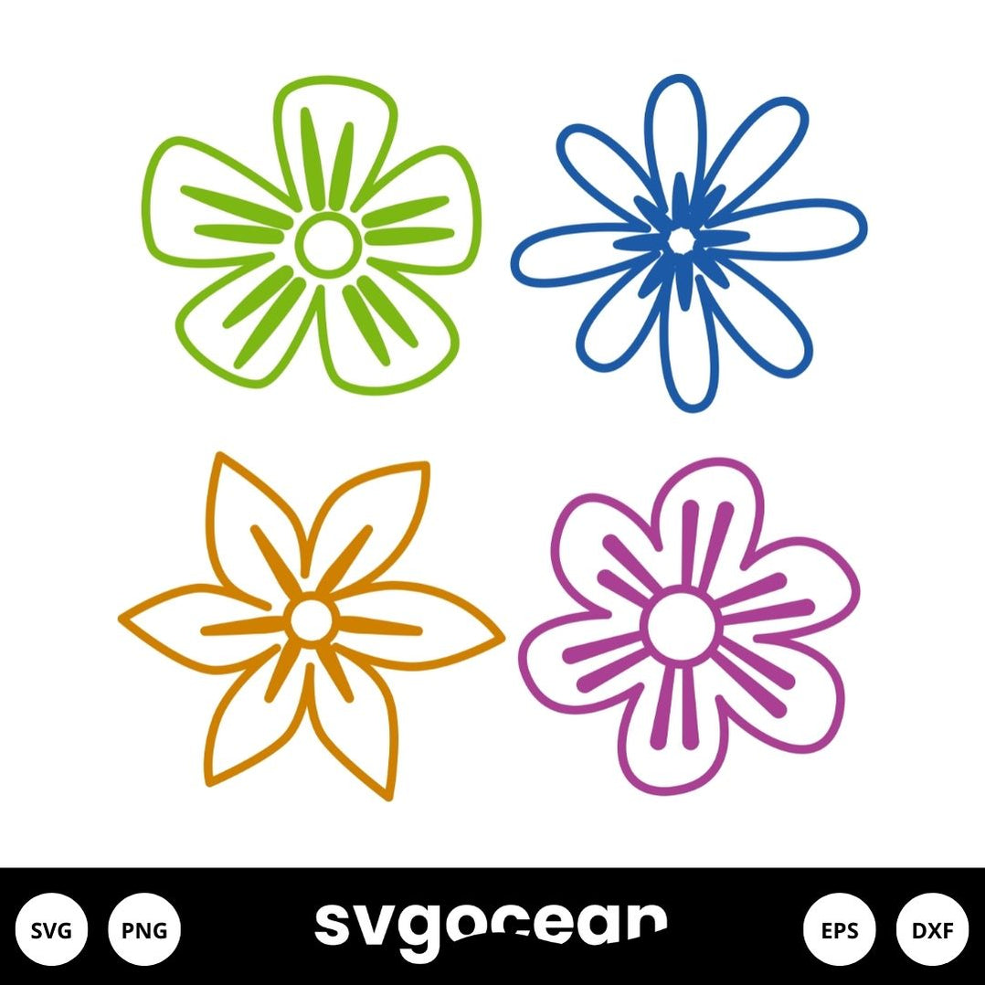 Flowers SVG Bundle vector for instant download - Svg Ocean — svgocean