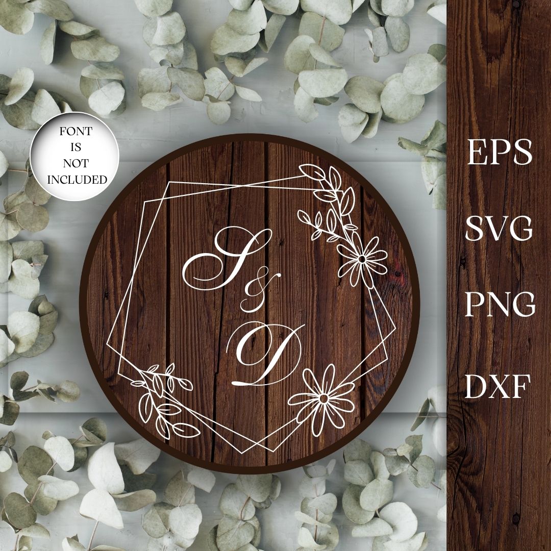 Boho Monogram SVG vector for instant download - Svg Ocean — svgocean