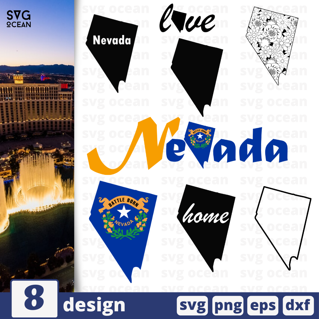 Nevada SVG bundle vector for instant download - Svg Ocean — svgocean