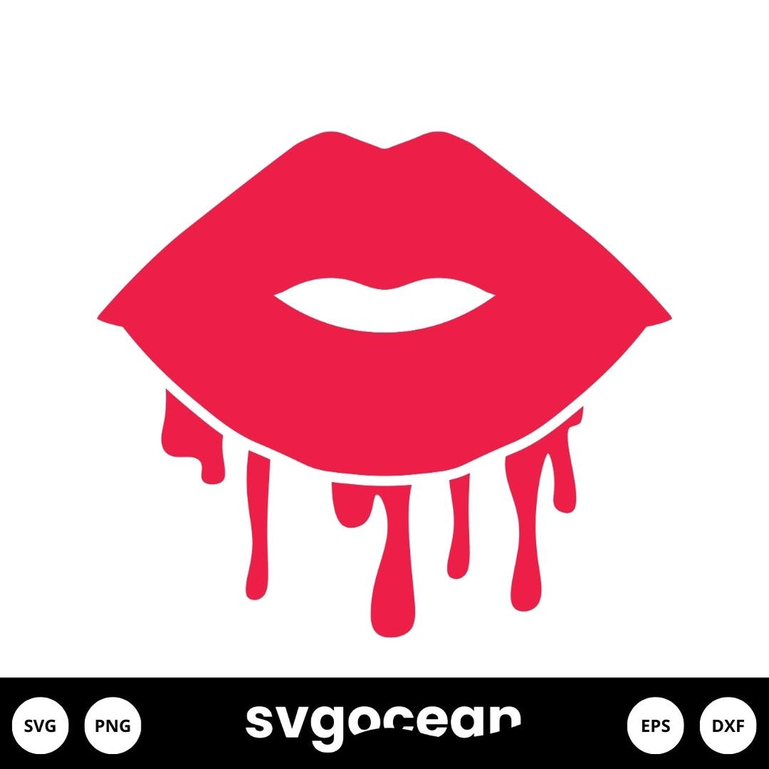 Lip Drip Svg vector for instant download - Svg Ocean — svgocean