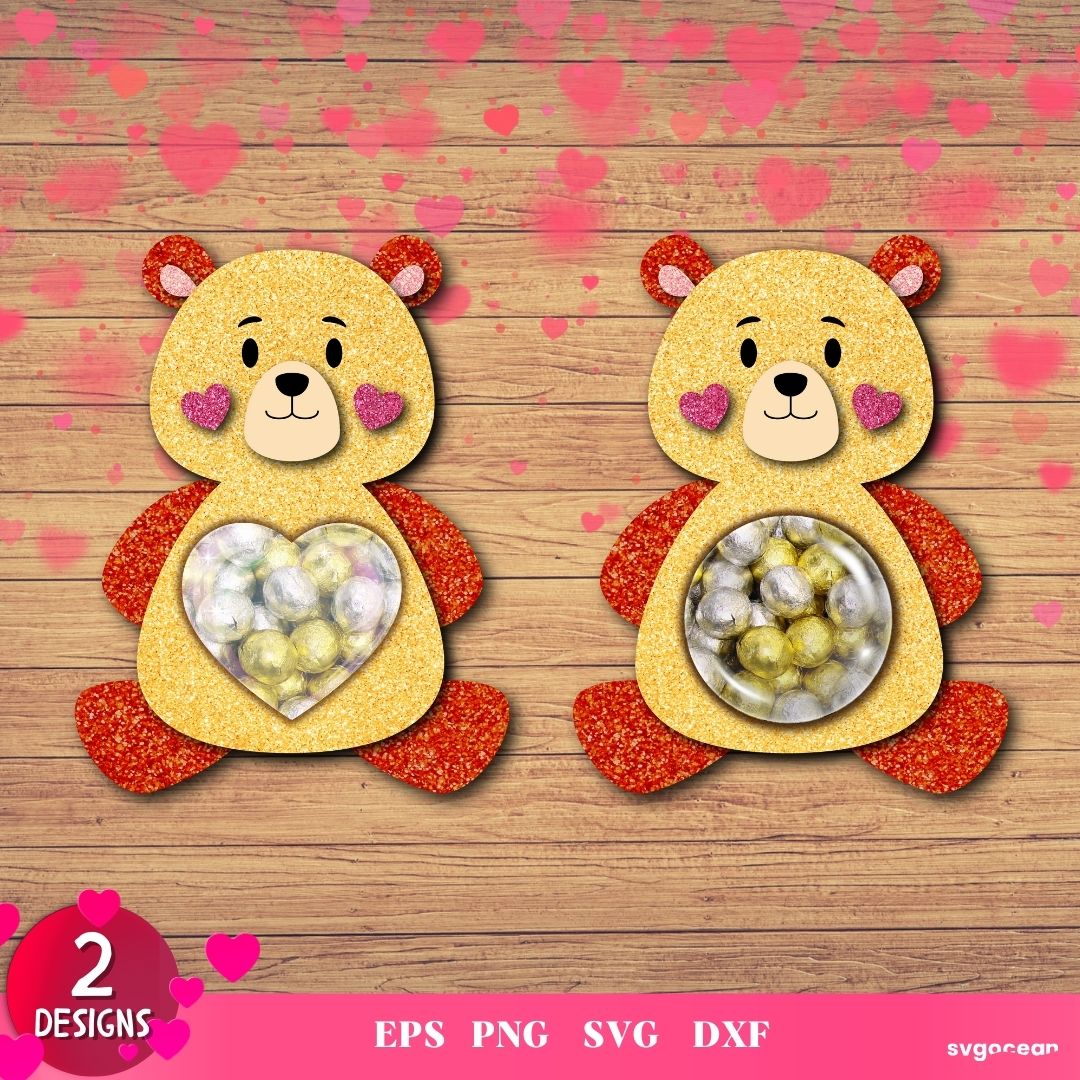 Bear Candy Dome SVG - Valentines Day Candy Holder - Svg Ocean — svgocean