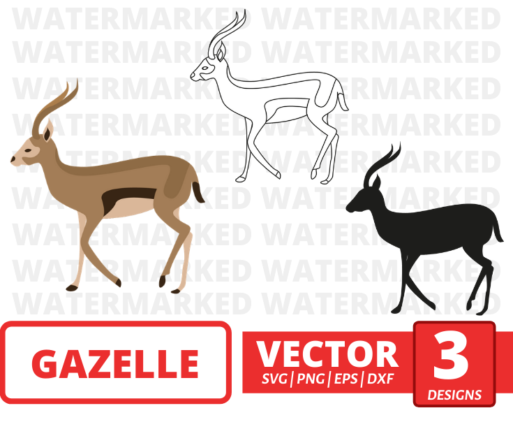 Gazelle SVG bundle vector for instant download - Svg Ocean — svgocean