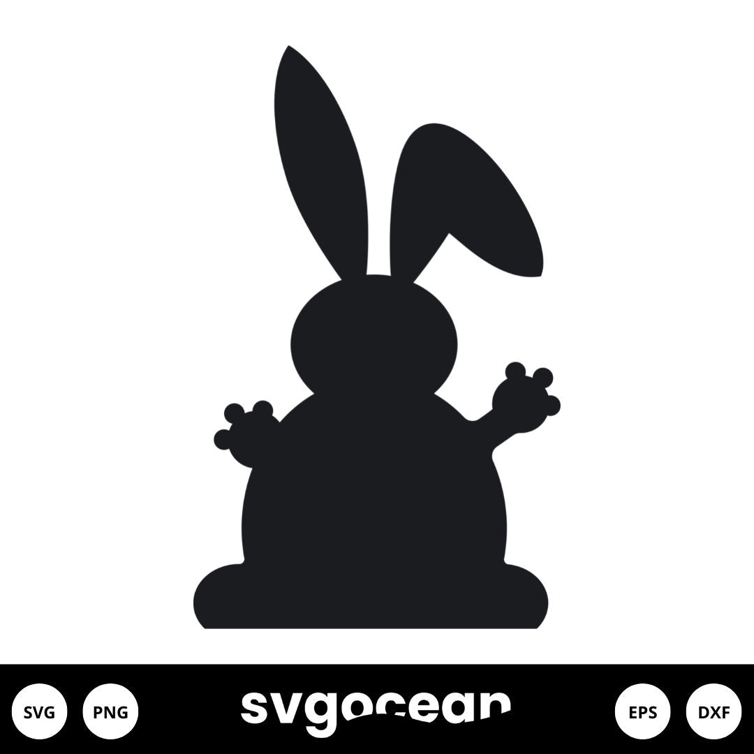 Bunny Silhouette Svg vector for instant download - Svg Ocean — svgocean