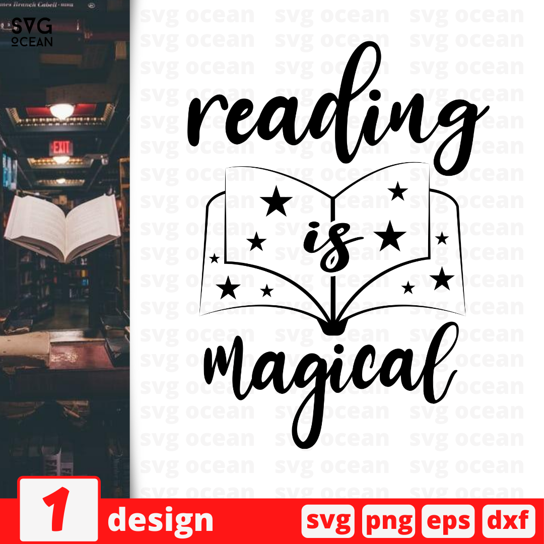 Reading is magical SVG bundle vector for instant download - Svg Ocean ...