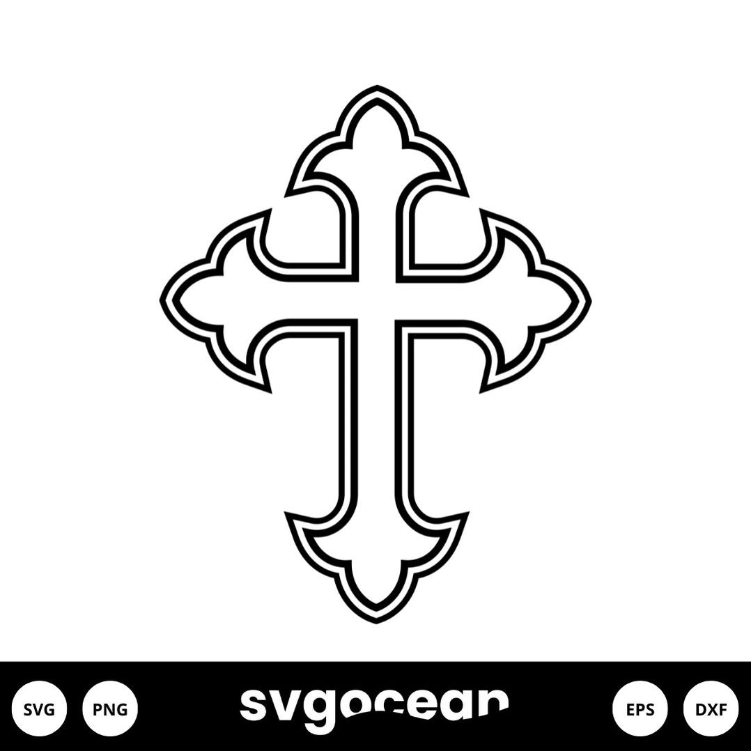 Fancy Cross SVG vector for instant download - Svg Ocean — svgocean